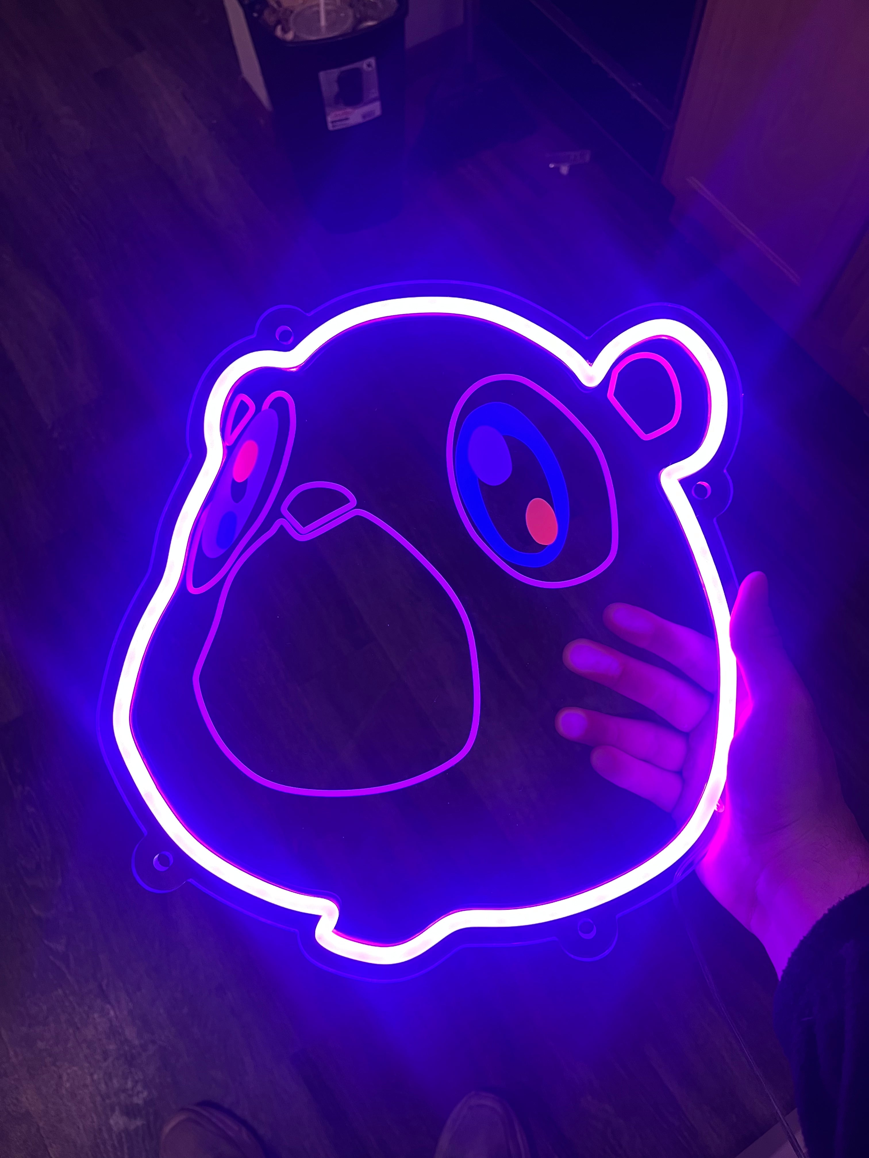 "GRAD” NEON MOUNTED WALL SIGN – Music Void!